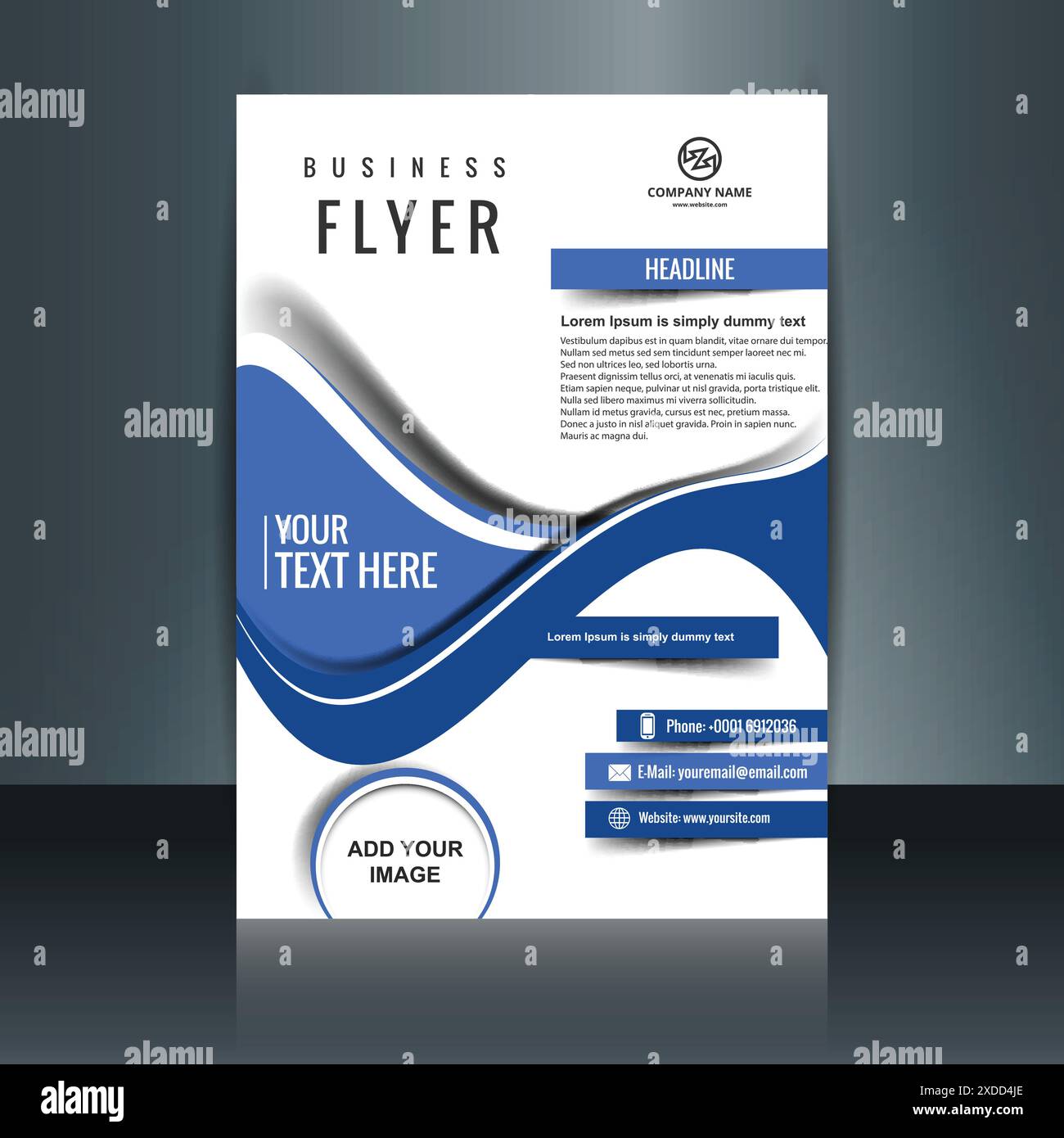 Blue business brochure vector Stock Vector Images - Alamy