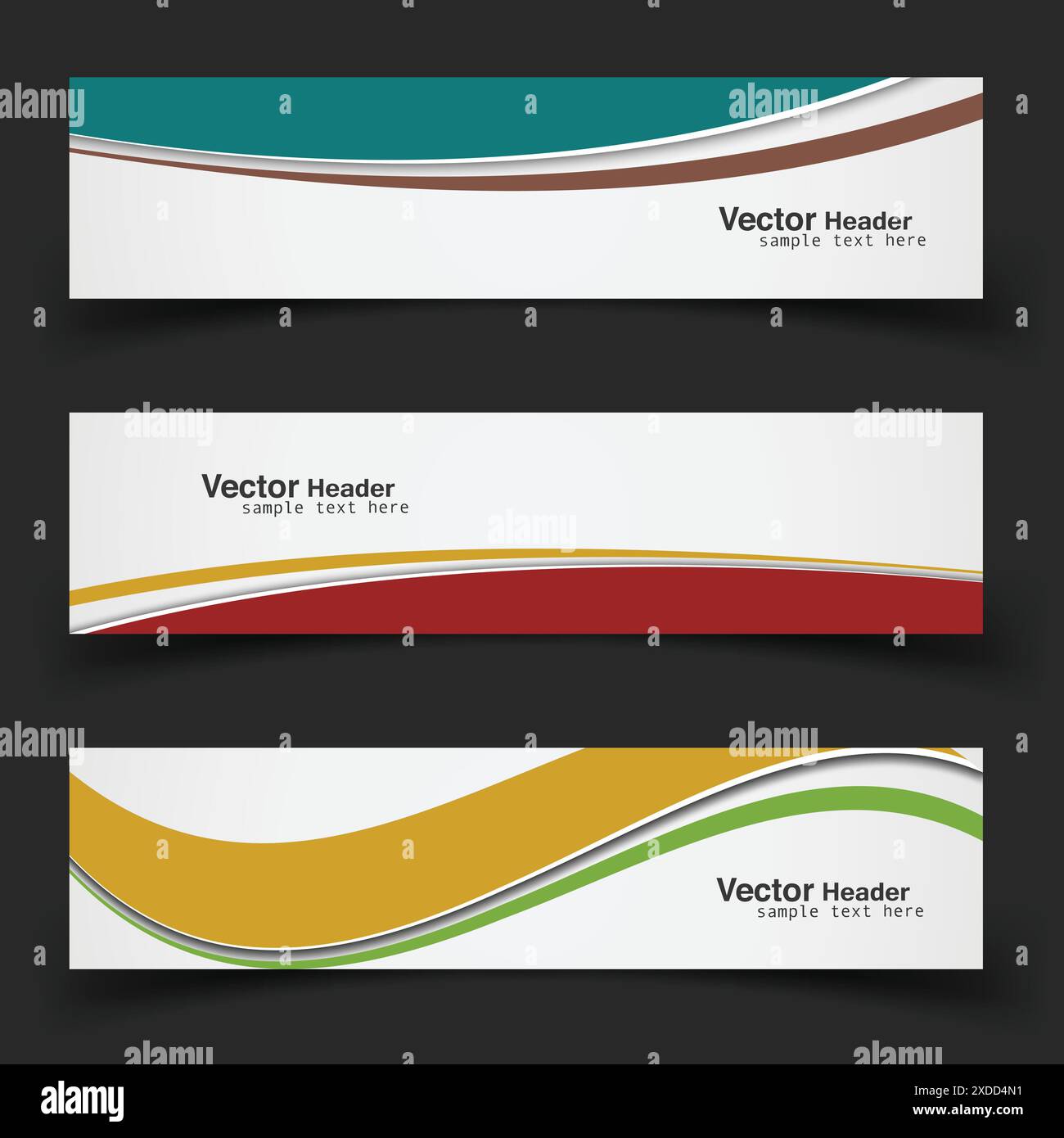 waves modern headers vector design illustration Stock Vector Image ...