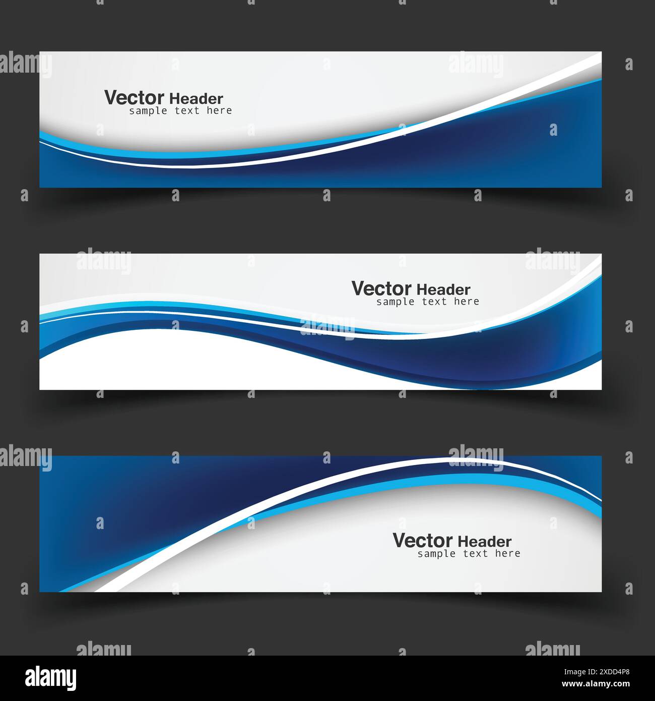 blue wavy headers vector design illustration Stock Vector Image & Art ...