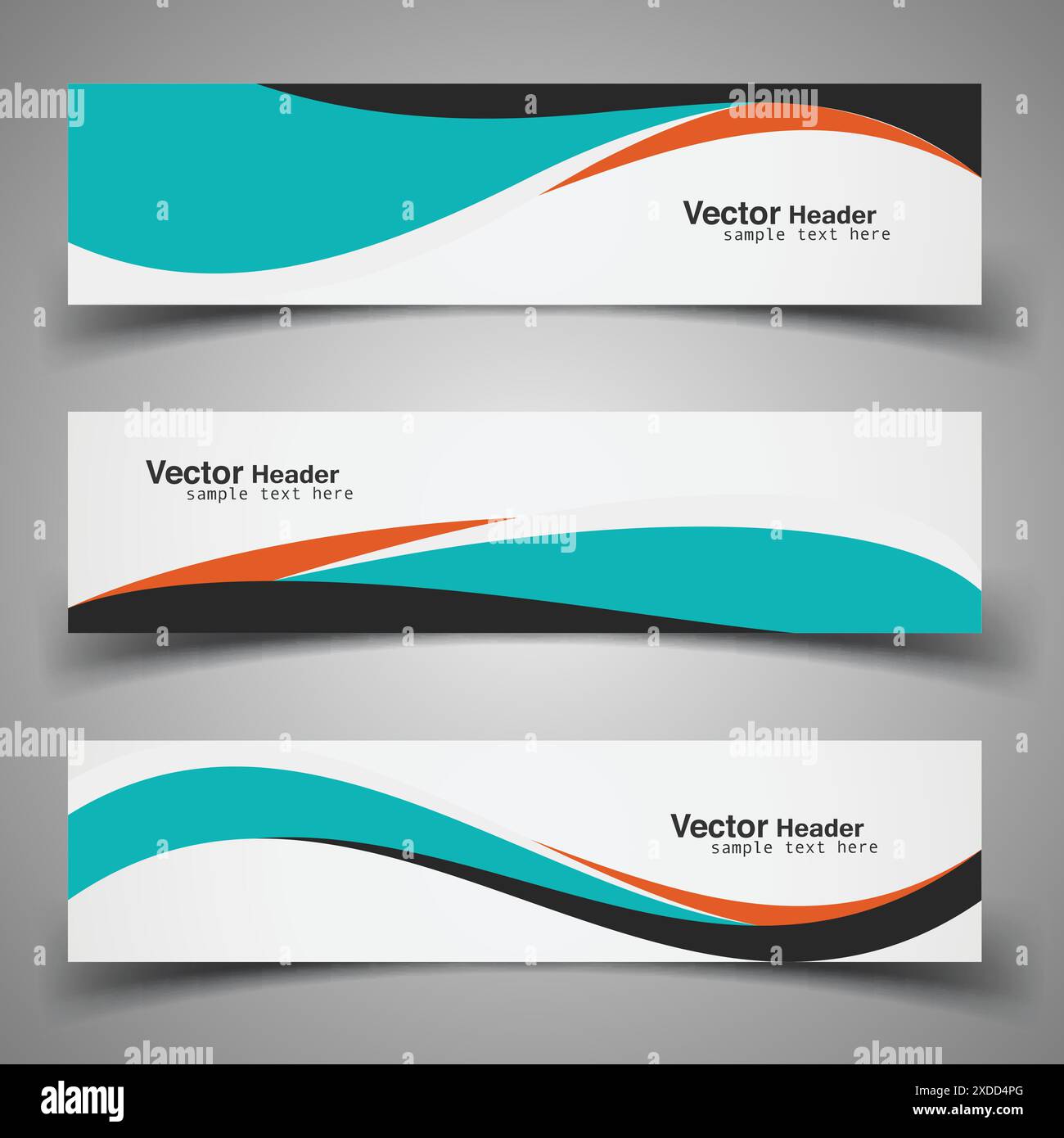 colorful wavy headers vector design illustration Stock Vector Image & Art - Alamy