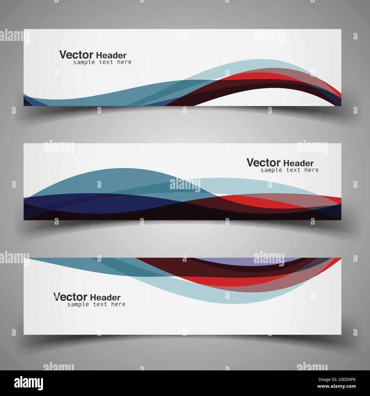 colorful modern wavy header vector design illustration Stock Vector ...