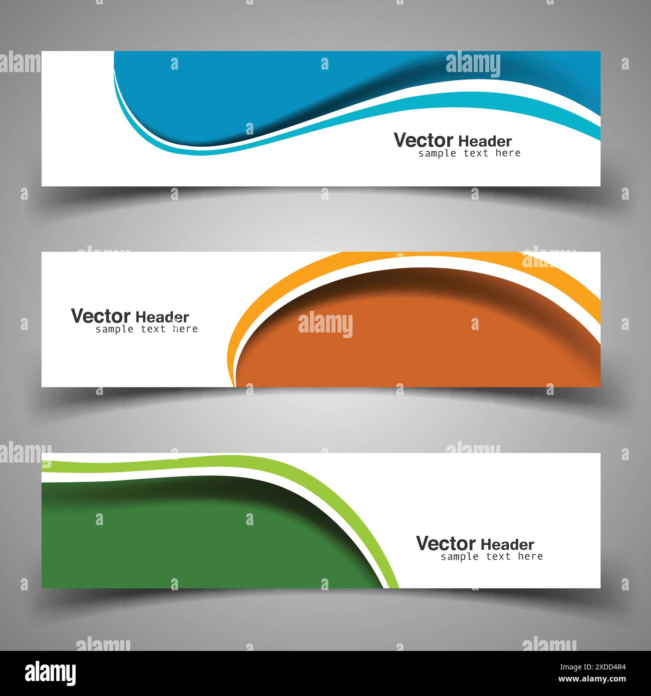 wavy colorful headers vector design illustration Stock Vector Image ...