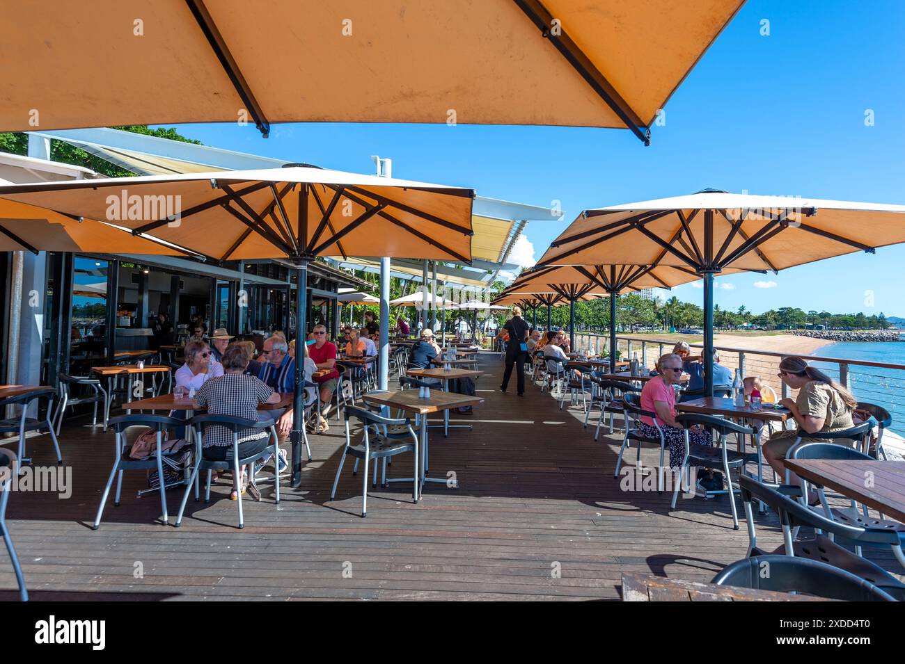 View of C-Bar restaurant and its terrace, Strand Park, Townsville, Far ...