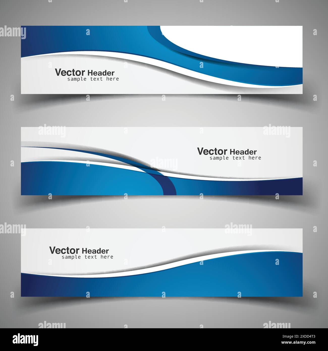 blue modern headers vector design illustration Stock Vector Image & Art ...