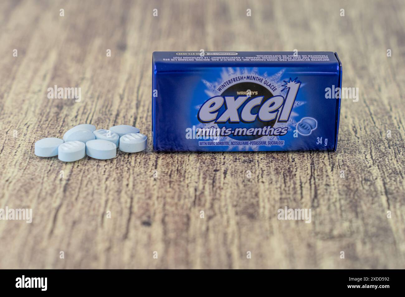 19 June 2024 - Calgary Alberta Canada - Excel breath mints Stock Photo ...