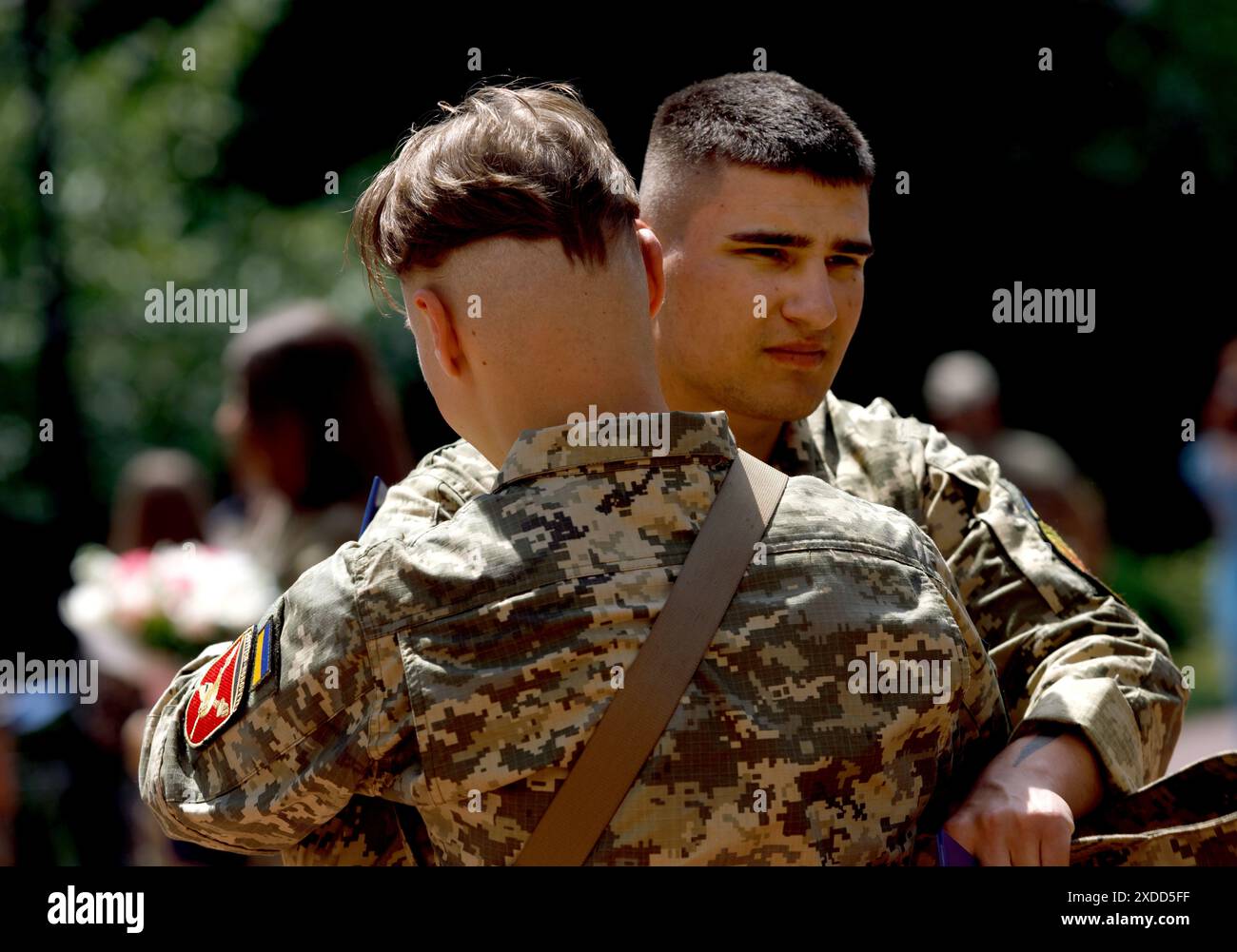 Non Exclusive: KYIV, UKRAINE - JUNE 21, 2024 - Men in military uniforms ...