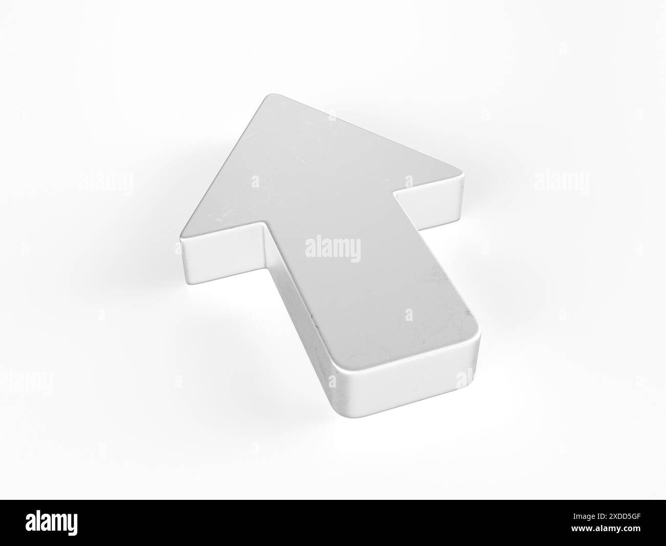 Metal arrow symbol on a white background. 3d illustration Stock Photo ...