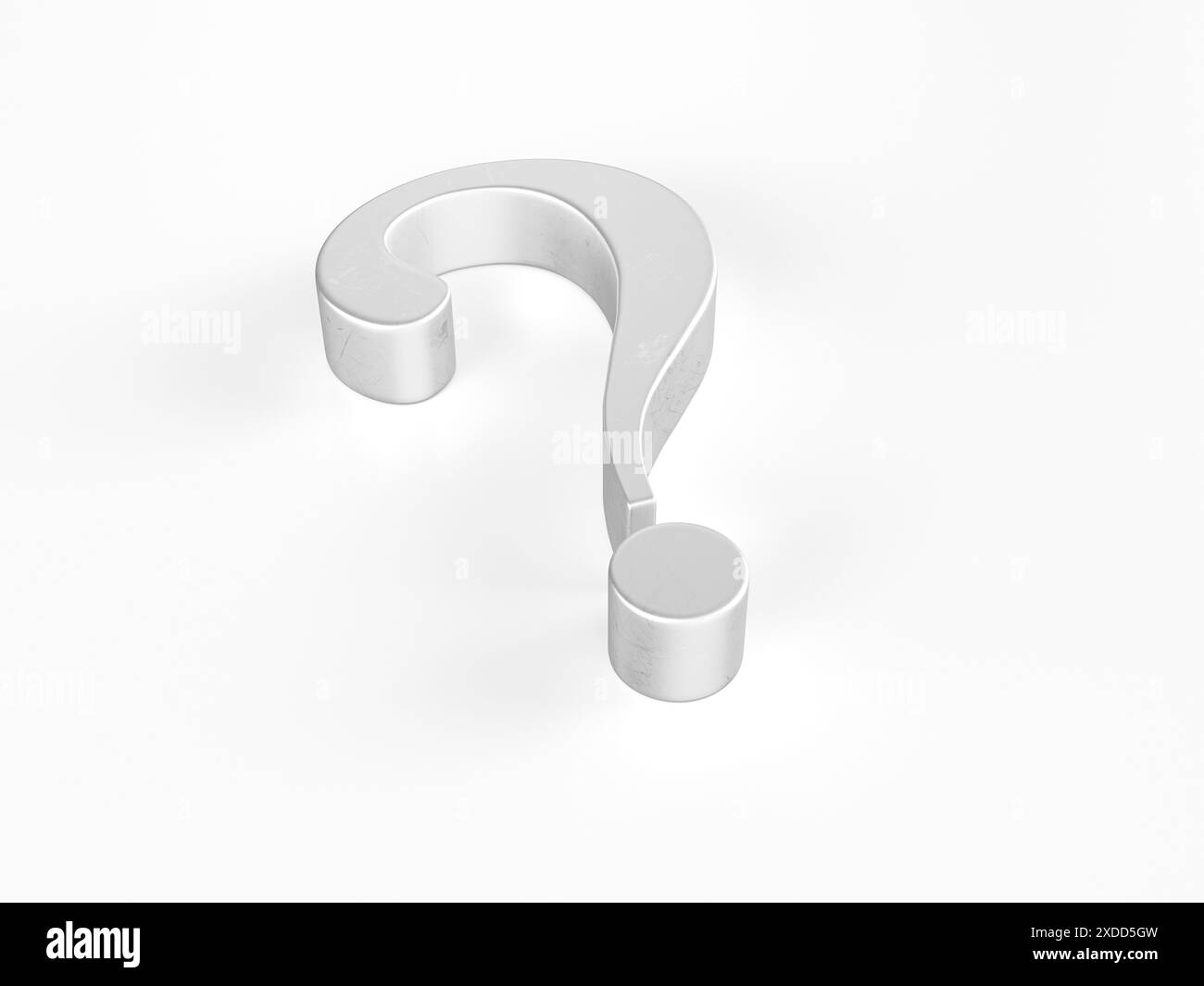 Metal question symbol on a white background. 3d illustration Stock ...