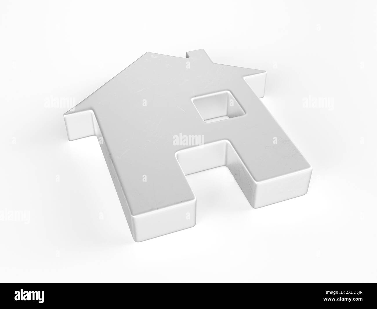 Metal house symbol on a white background. 3d illustration Stock Photo ...