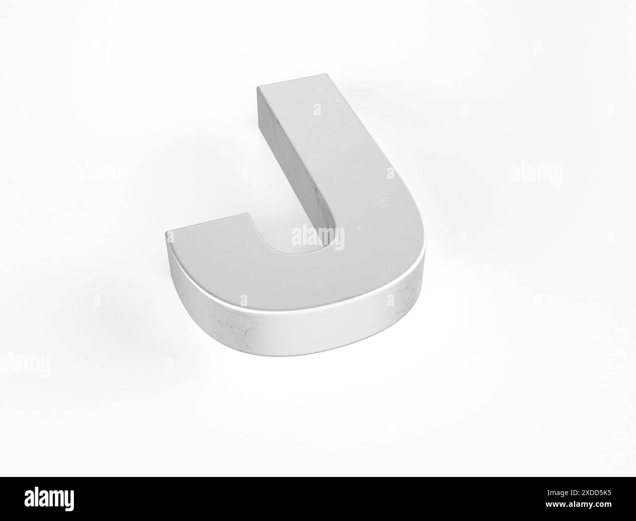 Metal letter J on a white background. 3d illustration Stock Photo - Alamy