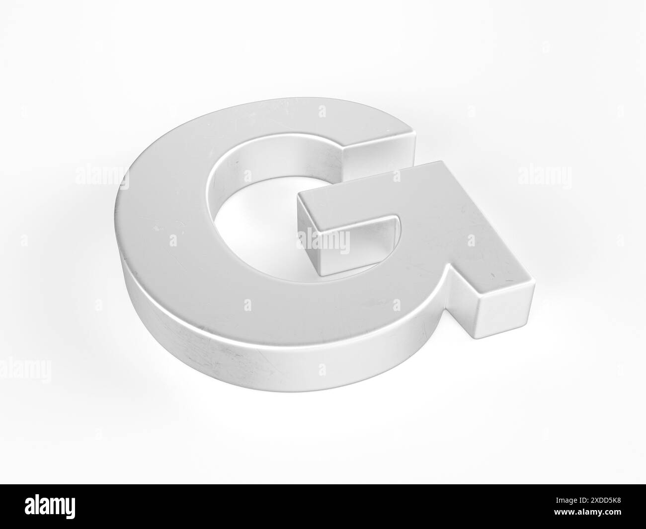 Metal letter G on a white background. 3d illustration Stock Photo - Alamy