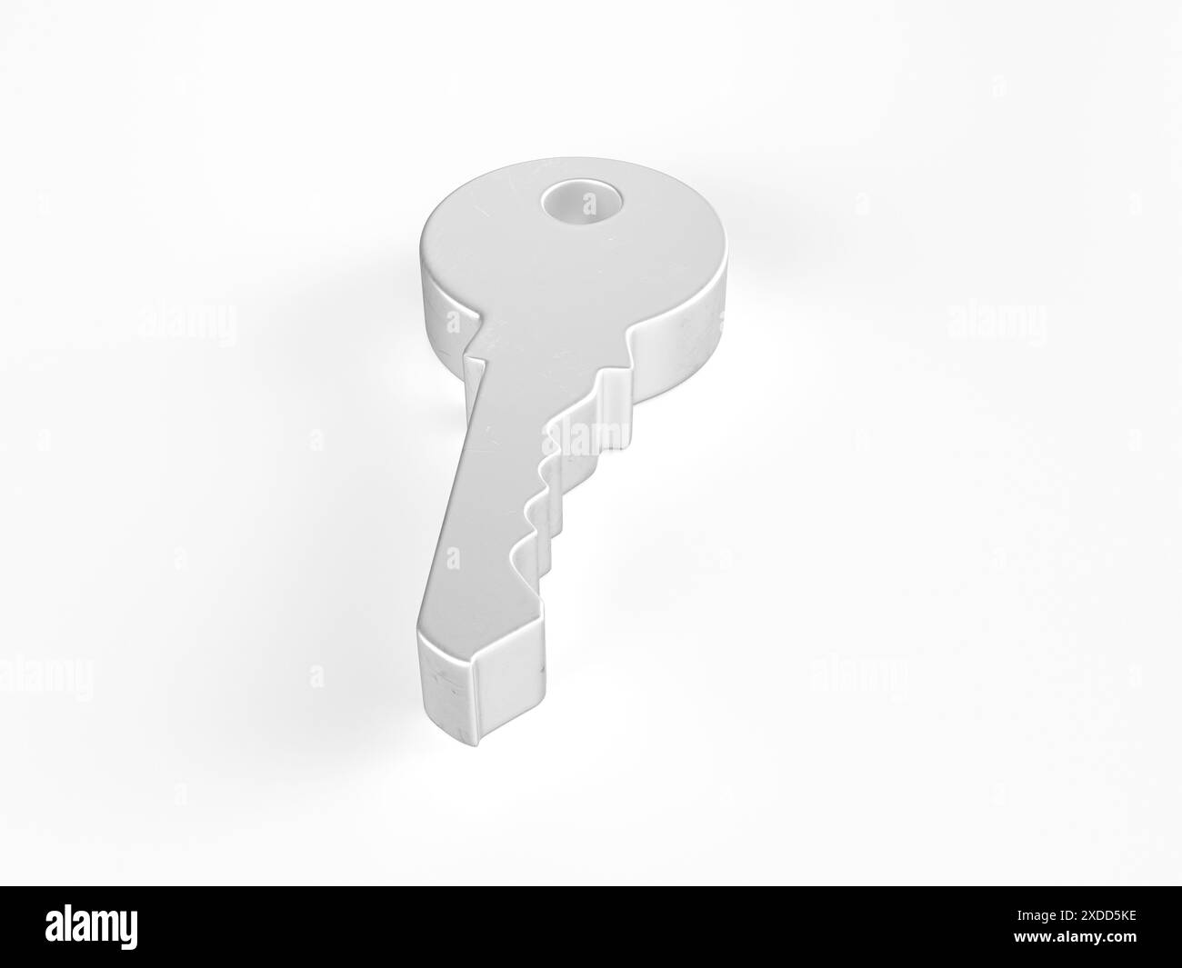 Metal key symbol on a white background. 3d illustration Stock Photo - Alamy