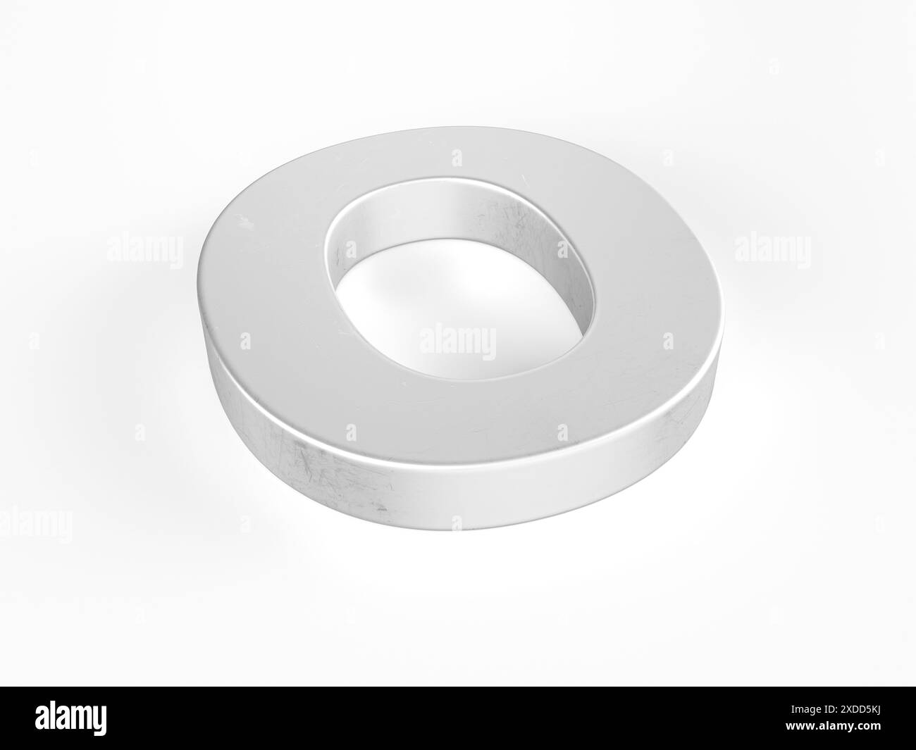 Metal letter O on a white background. 3d illustration Stock Photo - Alamy