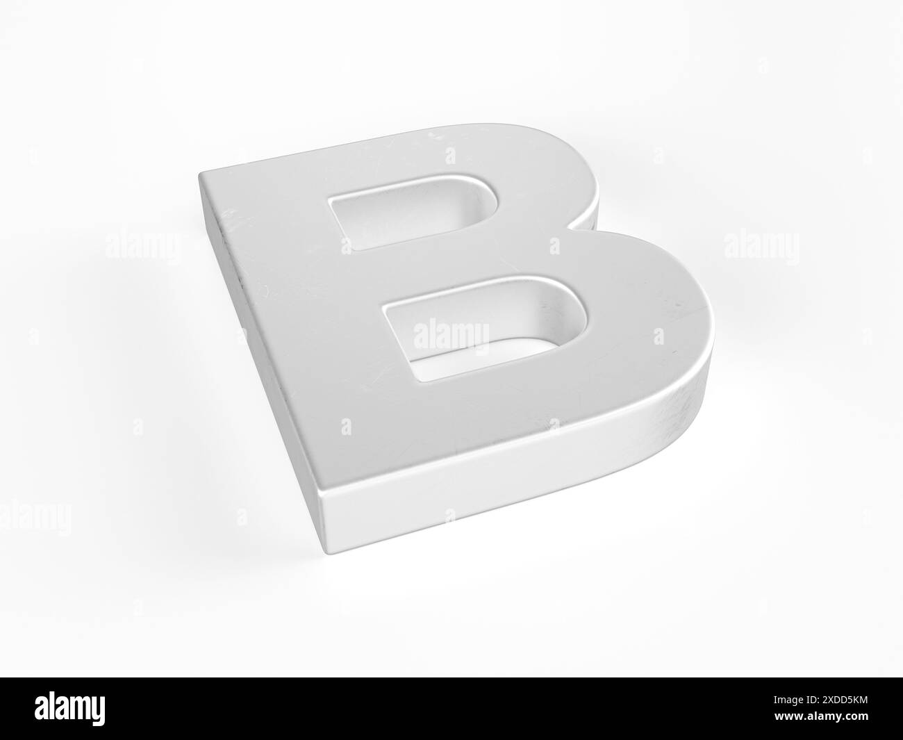 Metal letter B on a white background. 3d illustration Stock Photo - Alamy