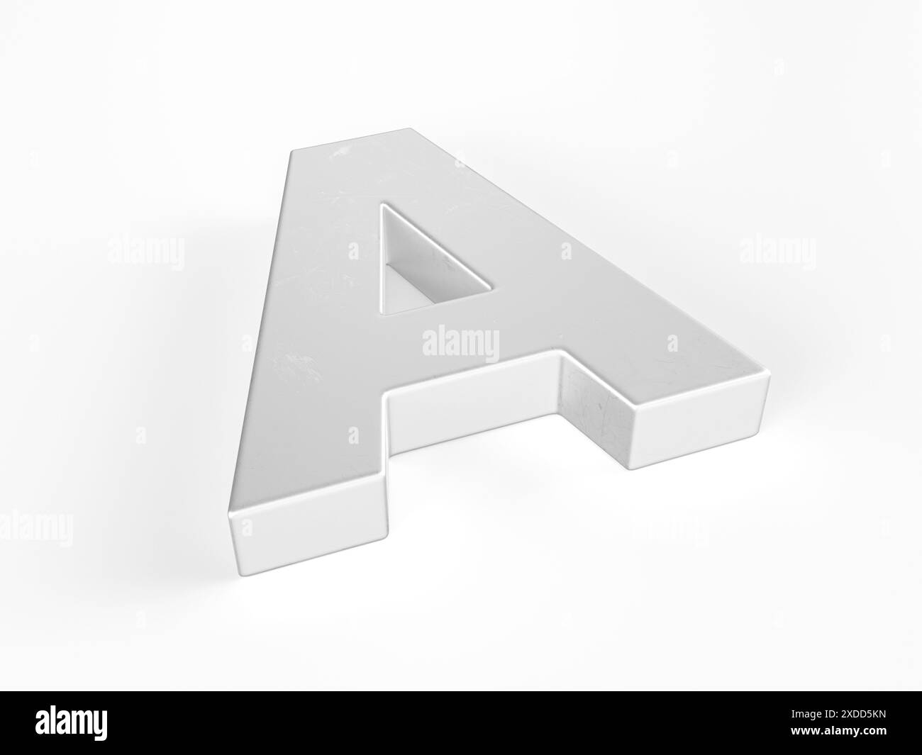 Metal letter A on a white background. 3d illustration Stock Photo - Alamy