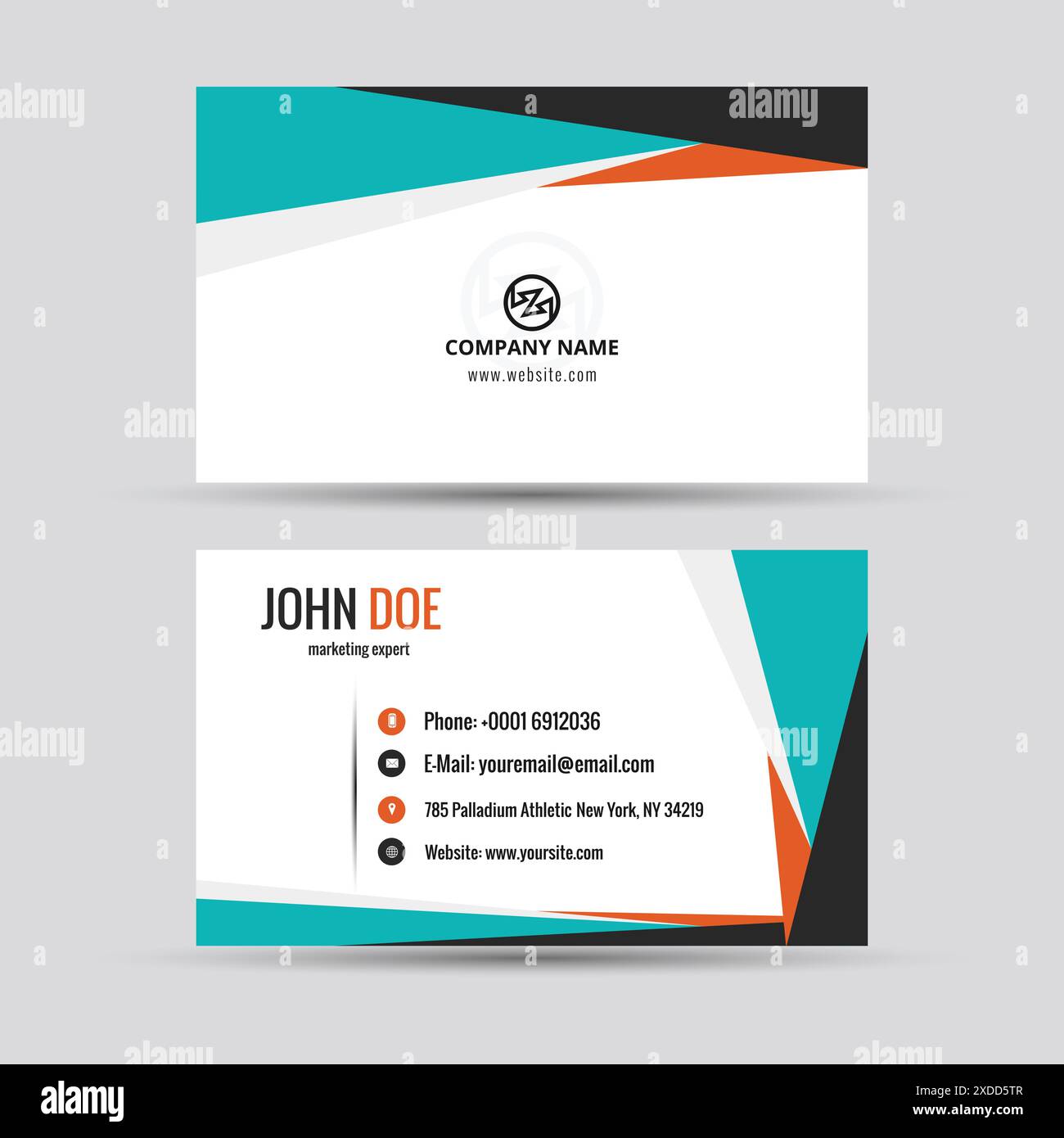 colorful visiting card vector design illustration Stock Vector Image ...