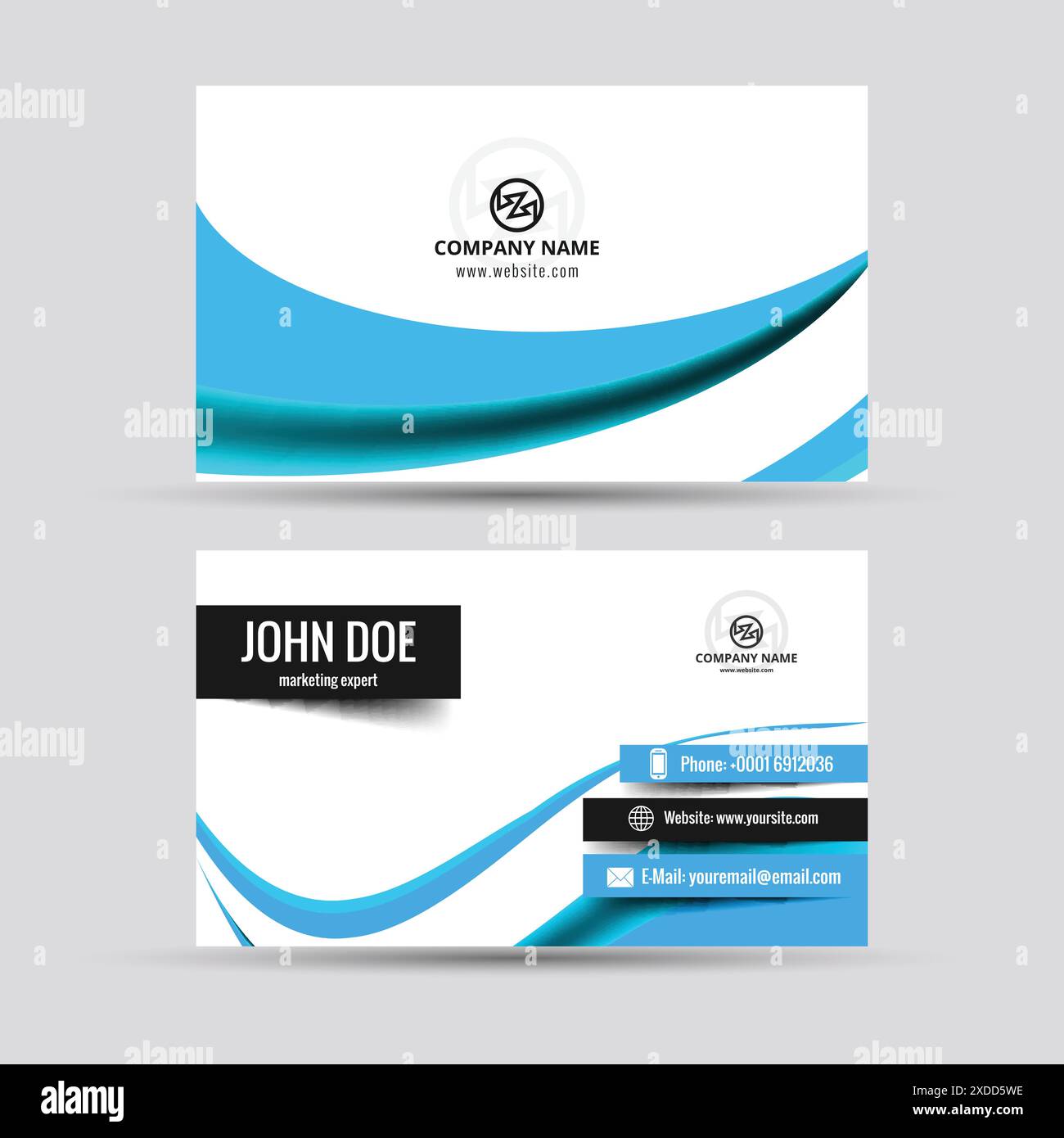 blue visiting card vector design illustration Stock Vector Image & Art ...