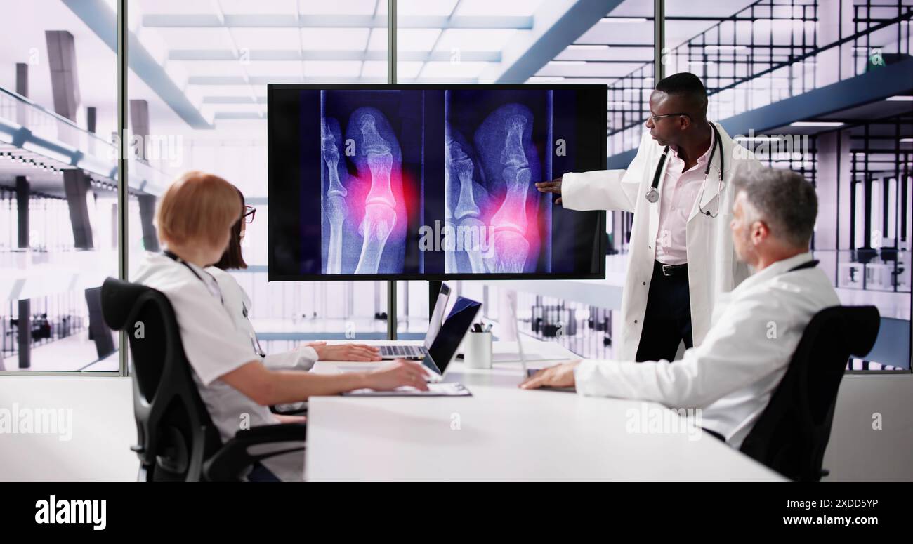 Professional doctor radiologist giving hi-res stock photography and ...