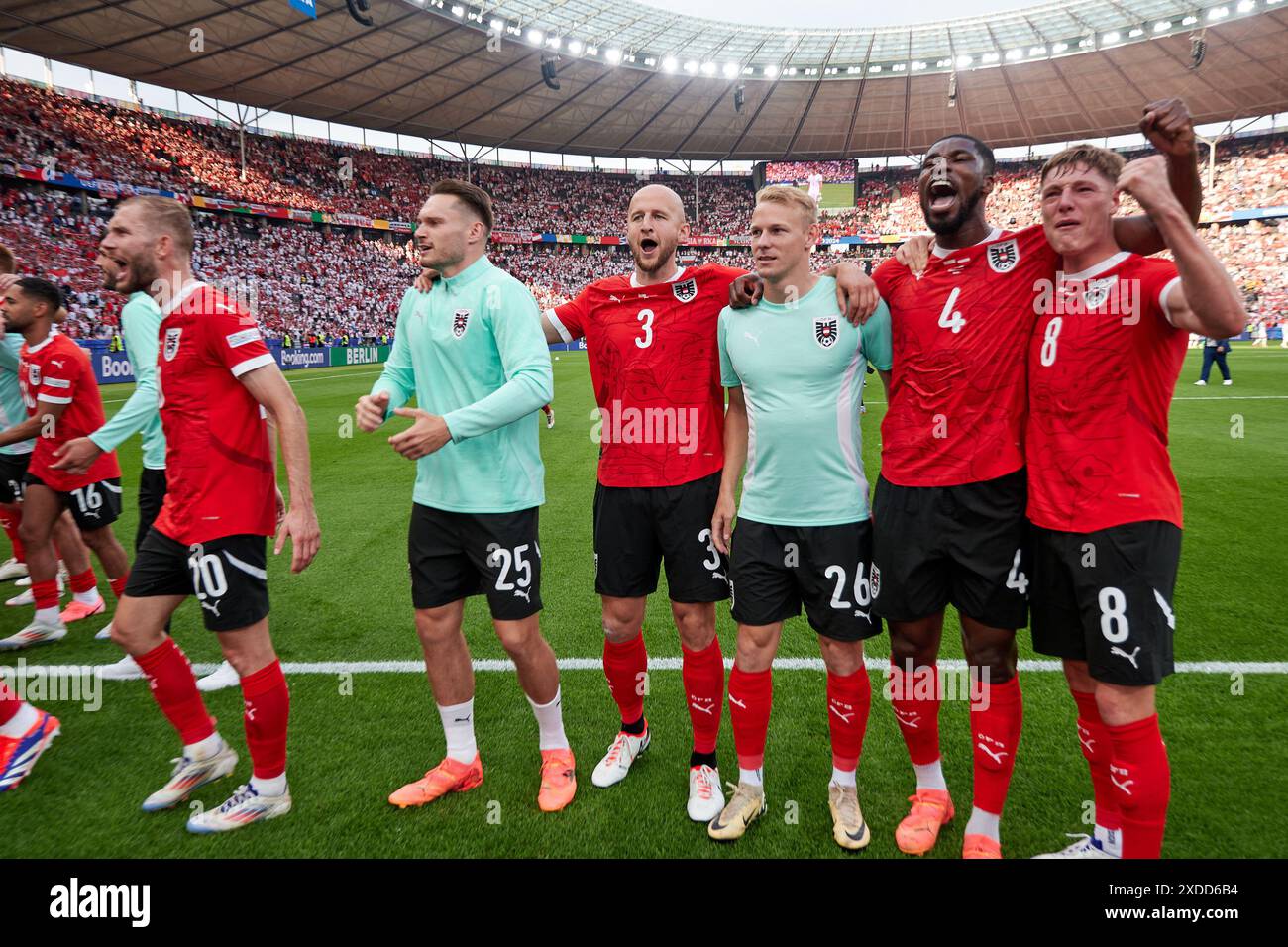 Oesterreich jubelt ueber Sieg, GER, UEFA Euro 2024, Fussball Herren, UEFA EM 2024 Matchtag 2 ...