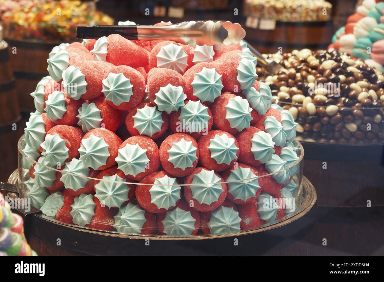 Mixed colorful jelly, gummy candies display for sales Stock Photo - Alamy