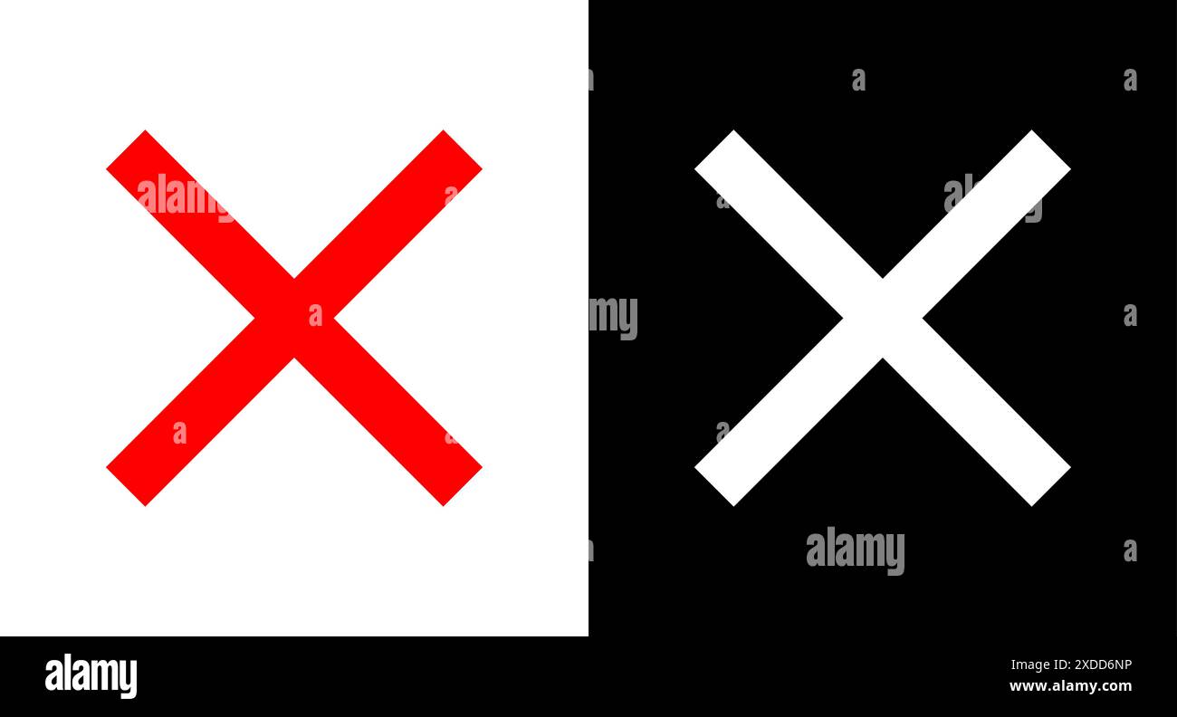 Cross icon delete sign hi-res stock photography and images - Alamy