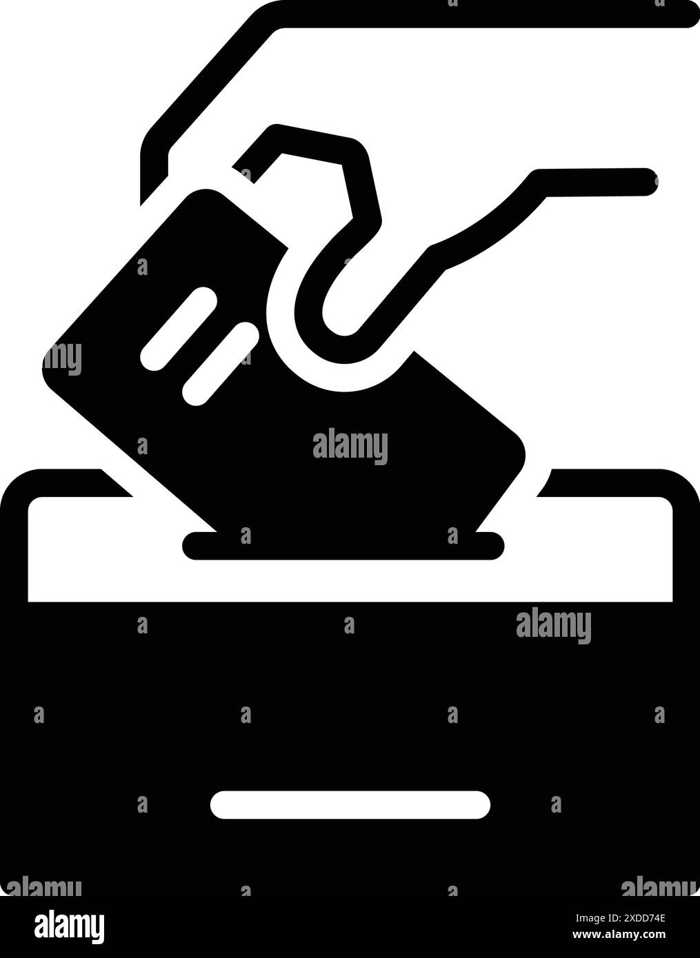 Casting vote in the ballot box Stock Vector Images - Alamy
