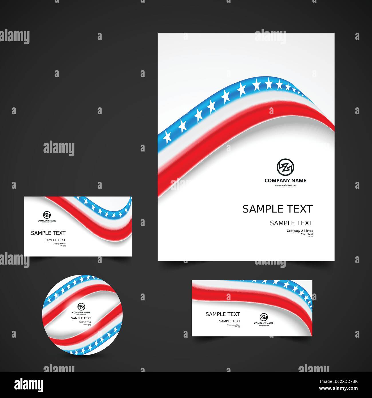 American flag presentation Stock Vector Images - Alamy