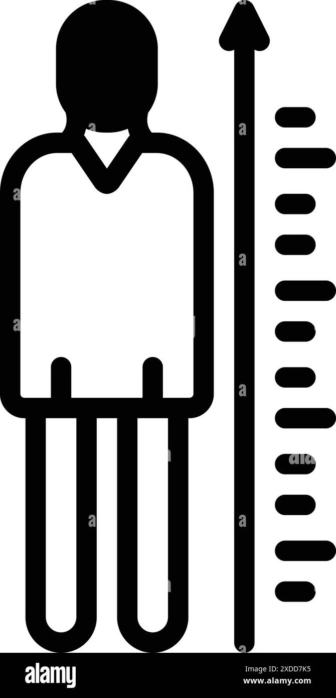 Measure height person Cut Out Stock Images & Pictures - Alamy