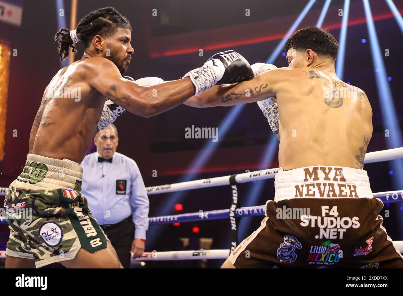 June 21, 2024: Bryan Polaco (L) and Richard Acevedo (R) exchange ...