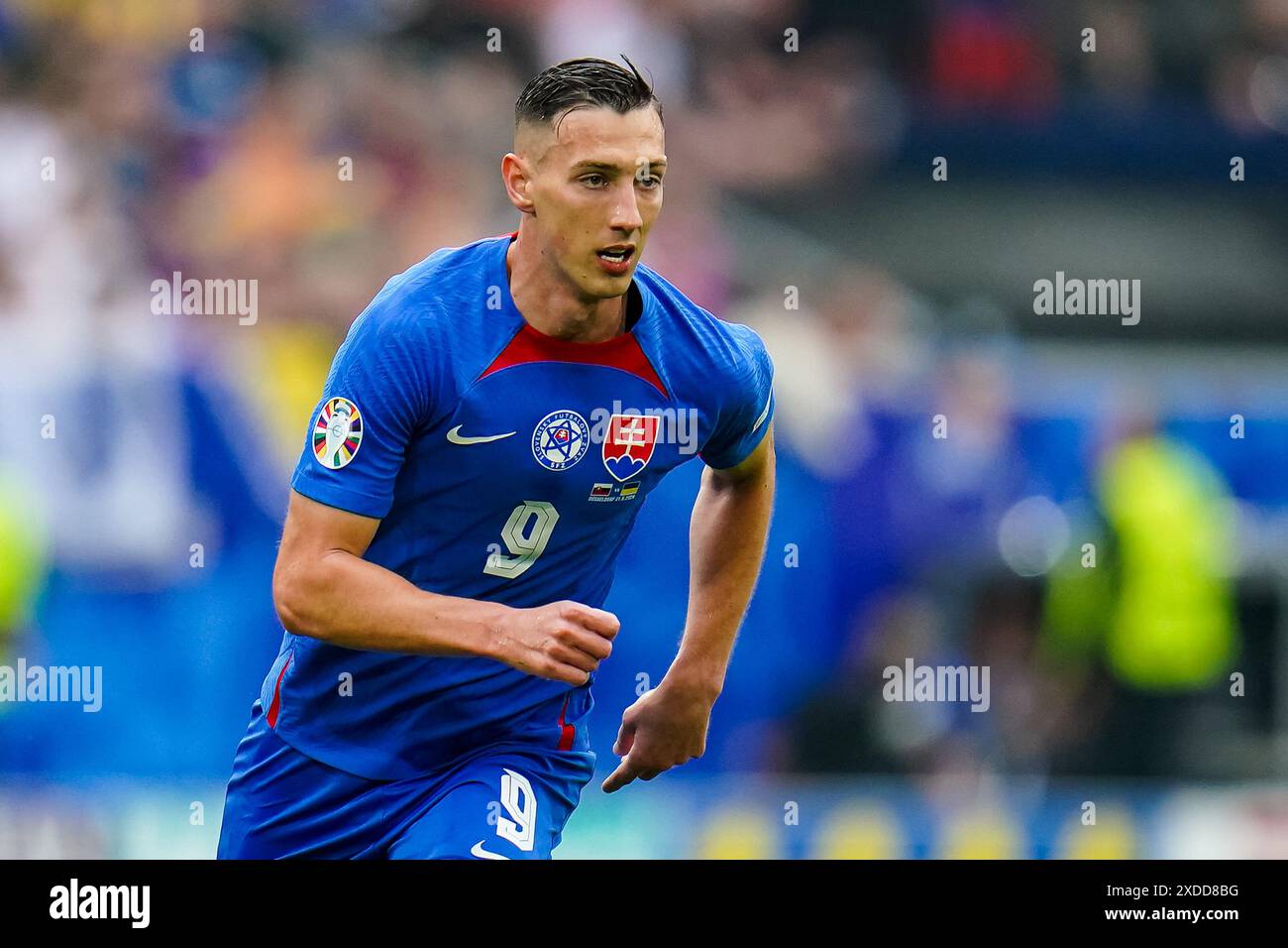 DUSSELDORF, GERMANY - JUNE 21: Robert Bozenik of Slovakia looks on ...
