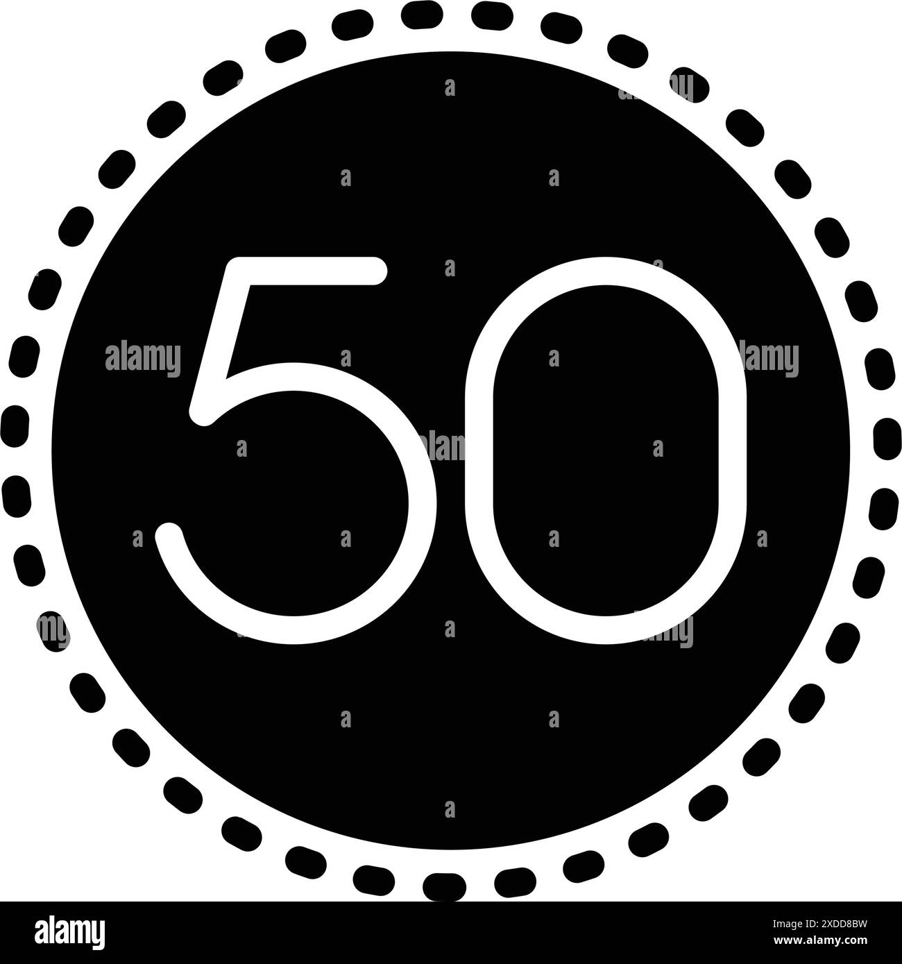 Number fifty icon vector Black and White Stock Photos & Images - Alamy