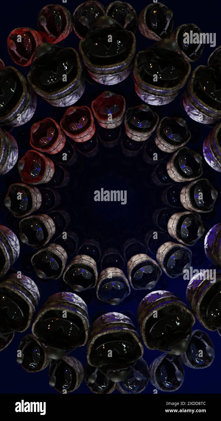 3D illustration Background for documentary films and cinematic in war ...