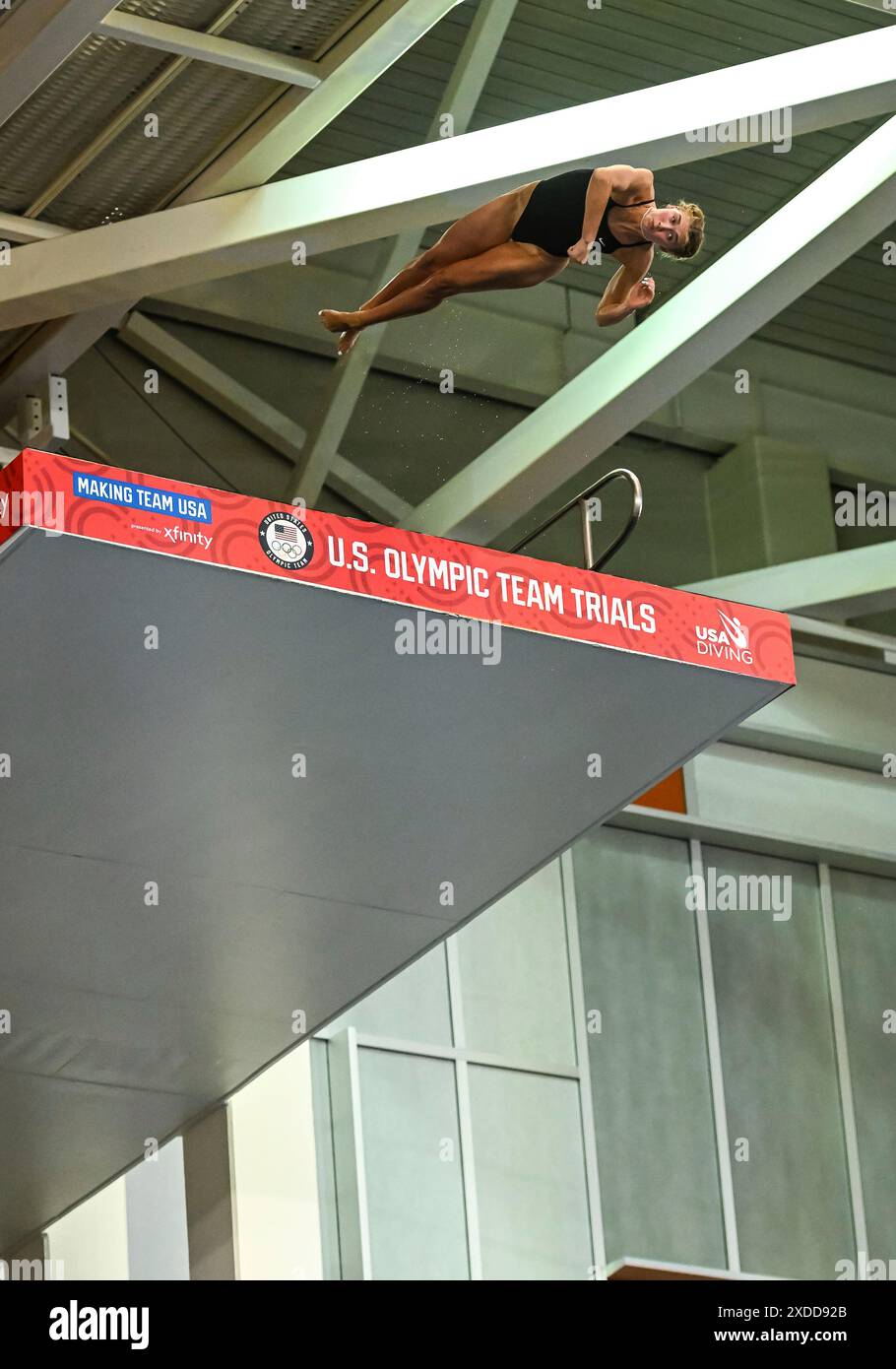 KNOXVILLE, TN - JUNE 21: Sophia McAfee competes in the Women's 10m ...