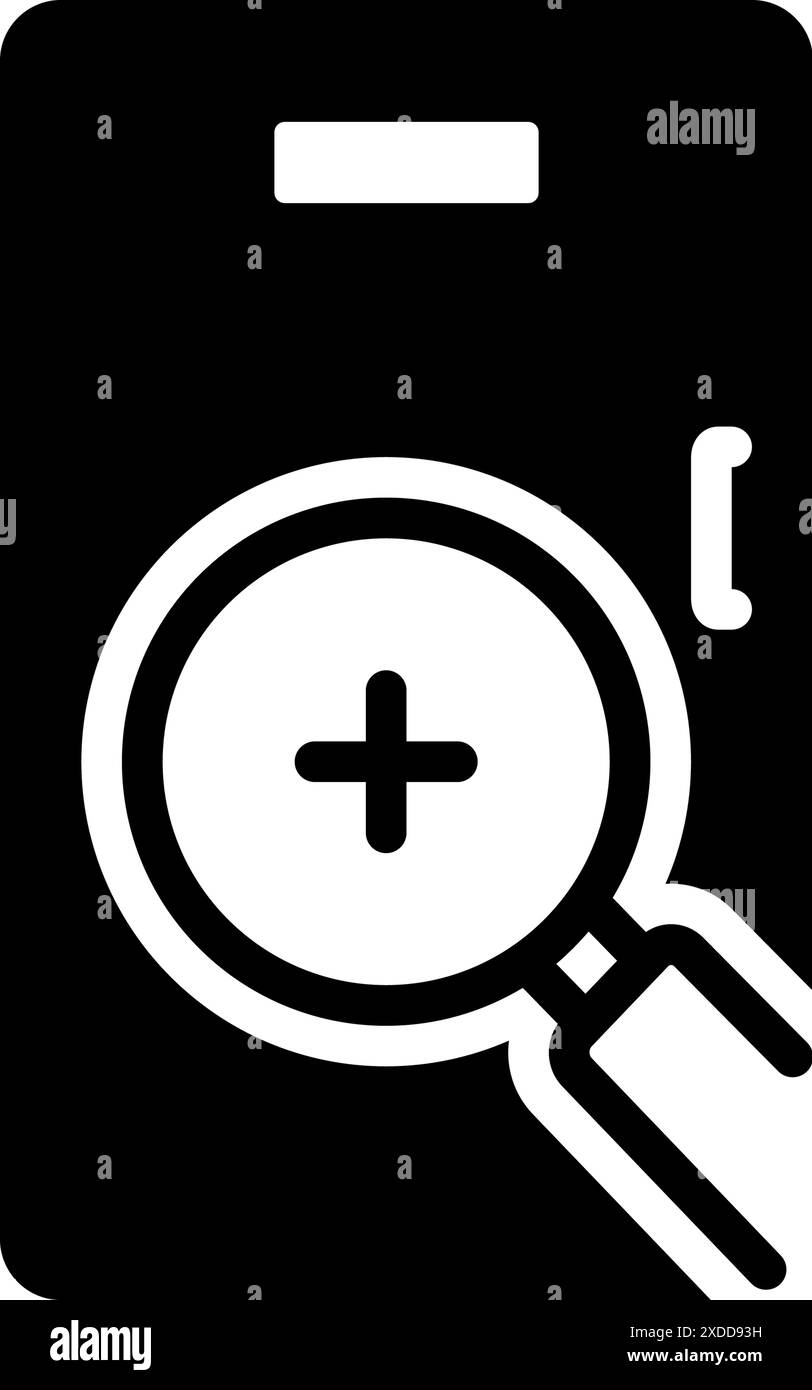 Scrutinize vector vectors Black and White Stock Photos & Images - Alamy