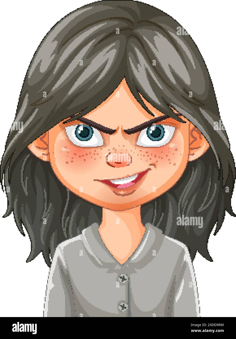 Illustration of a confident girl smiling Stock Vector Image & Art - Alamy