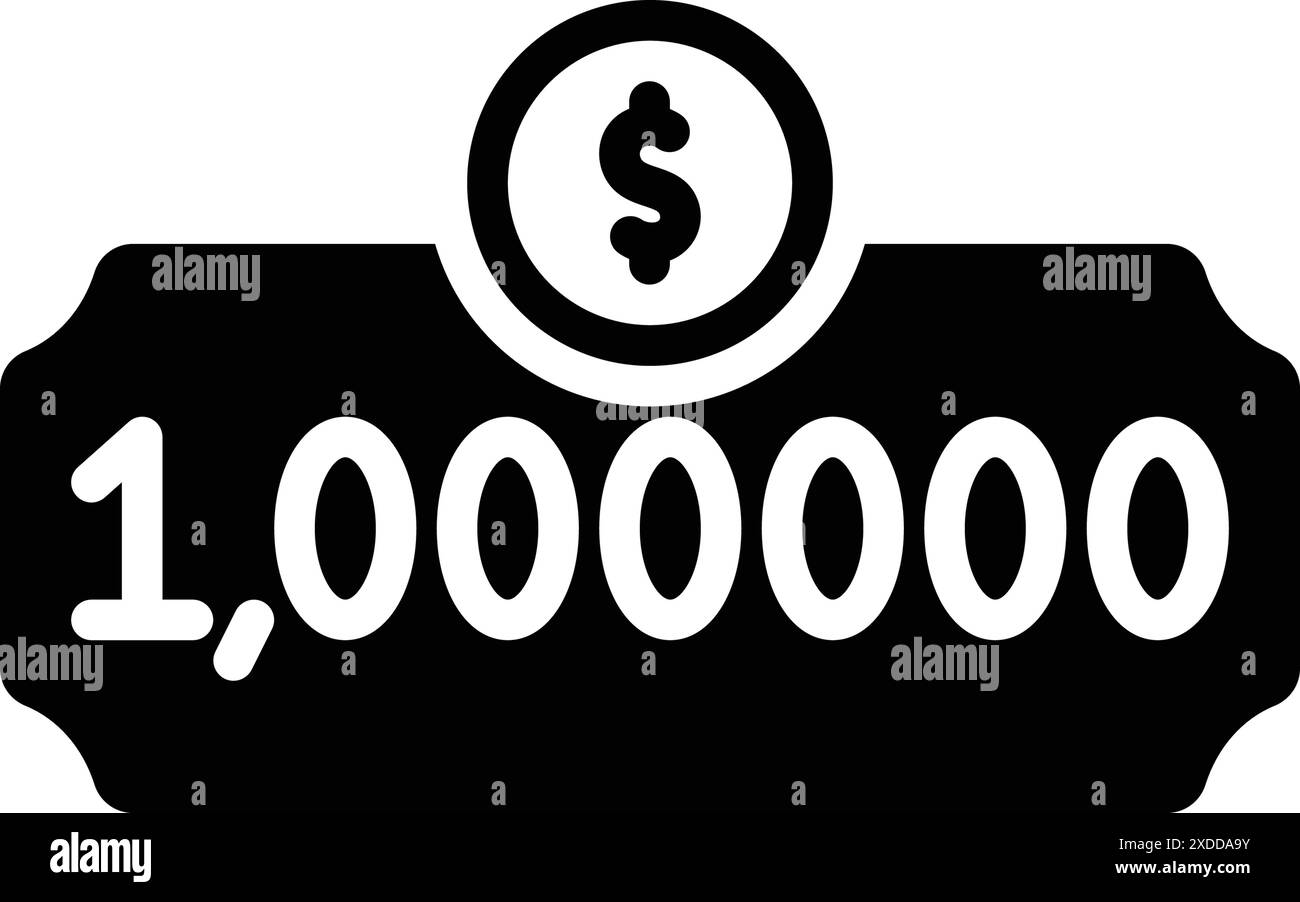 Icon for million,cheque Stock Vector Image & Art - Alamy