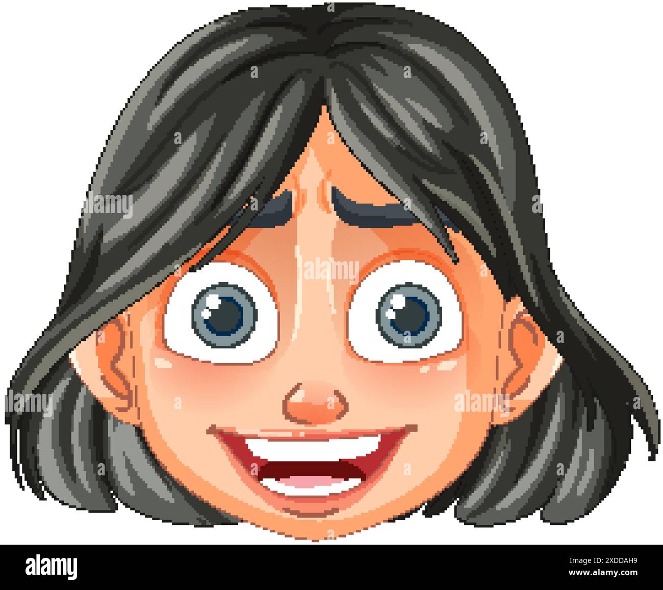Cartoon face wide eyes Stock Vector Images - Alamy