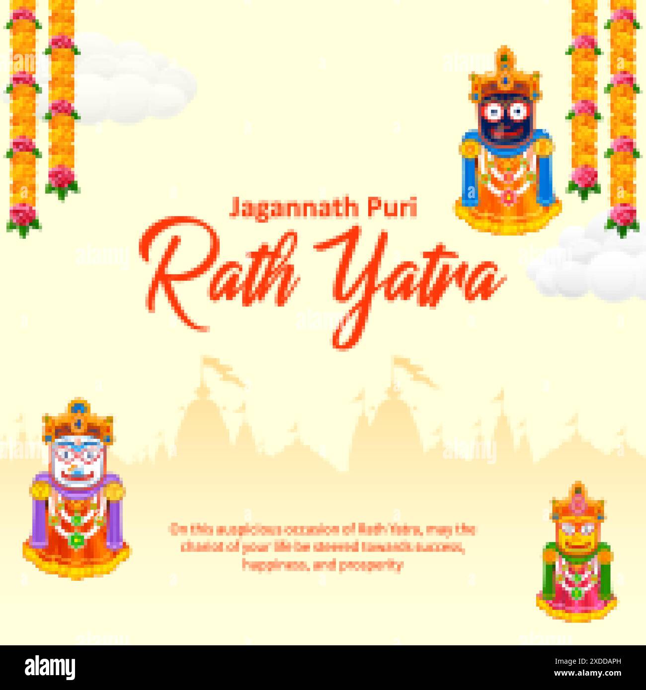 Lord Jagannath, Balabhadra and Subhadra on annual Ratha Yatra in Odisha ...