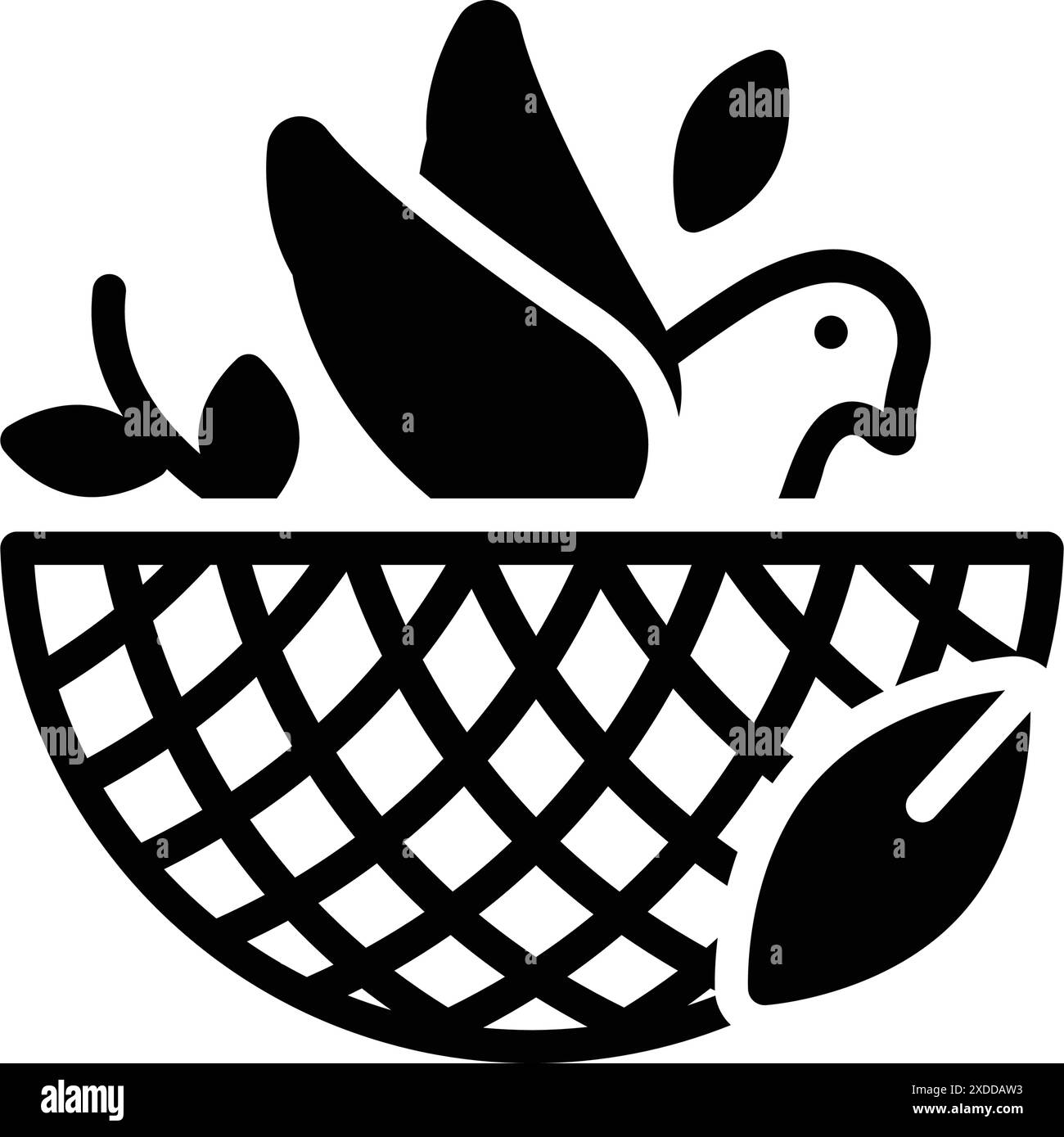 Bird nest icon Black and White Stock Photos & Images - Alamy