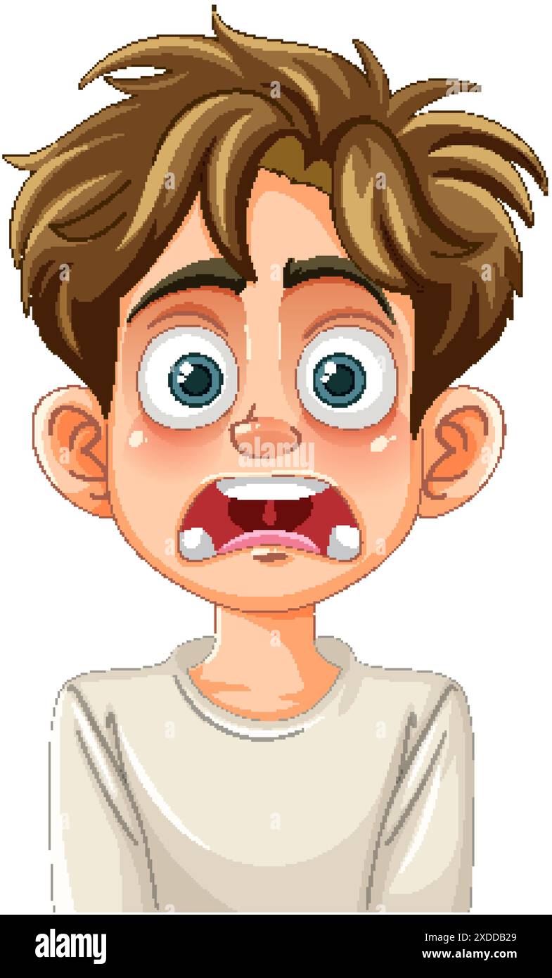 Boy surprised facial expression Stock Vector Images - Alamy