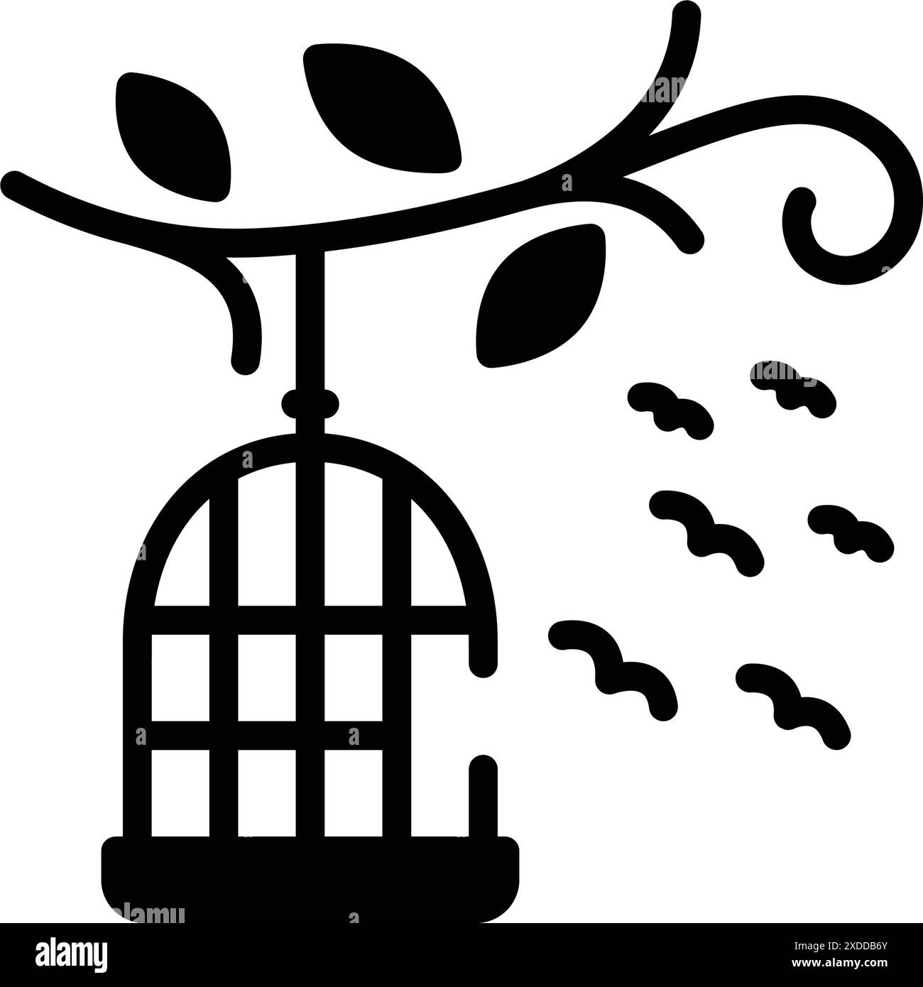 Icon for birds outside of cage,cage,birds Stock Vector Image & Art - Alamy