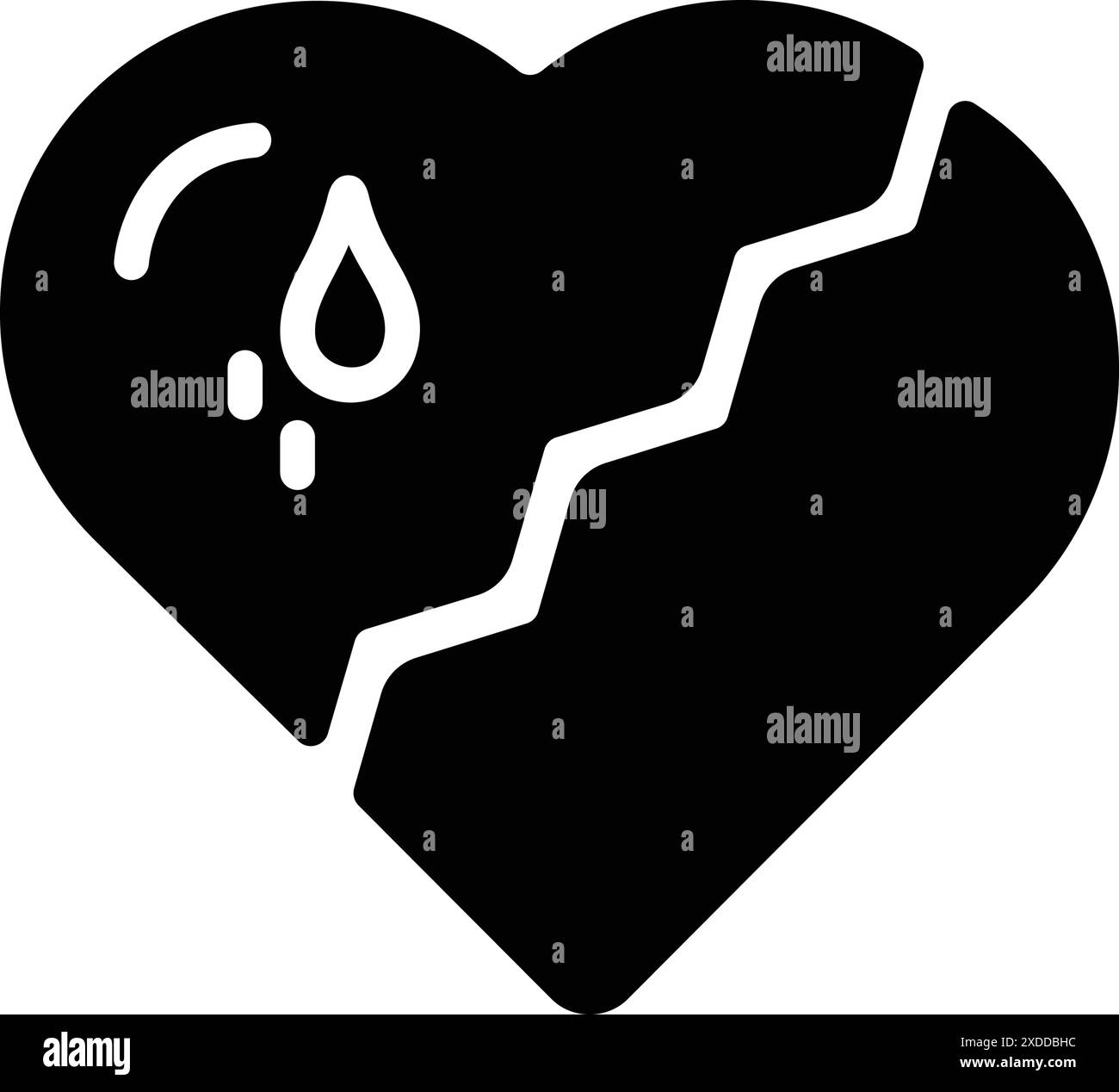 Icon for broken heart ,broken Stock Vector Image & Art - Alamy