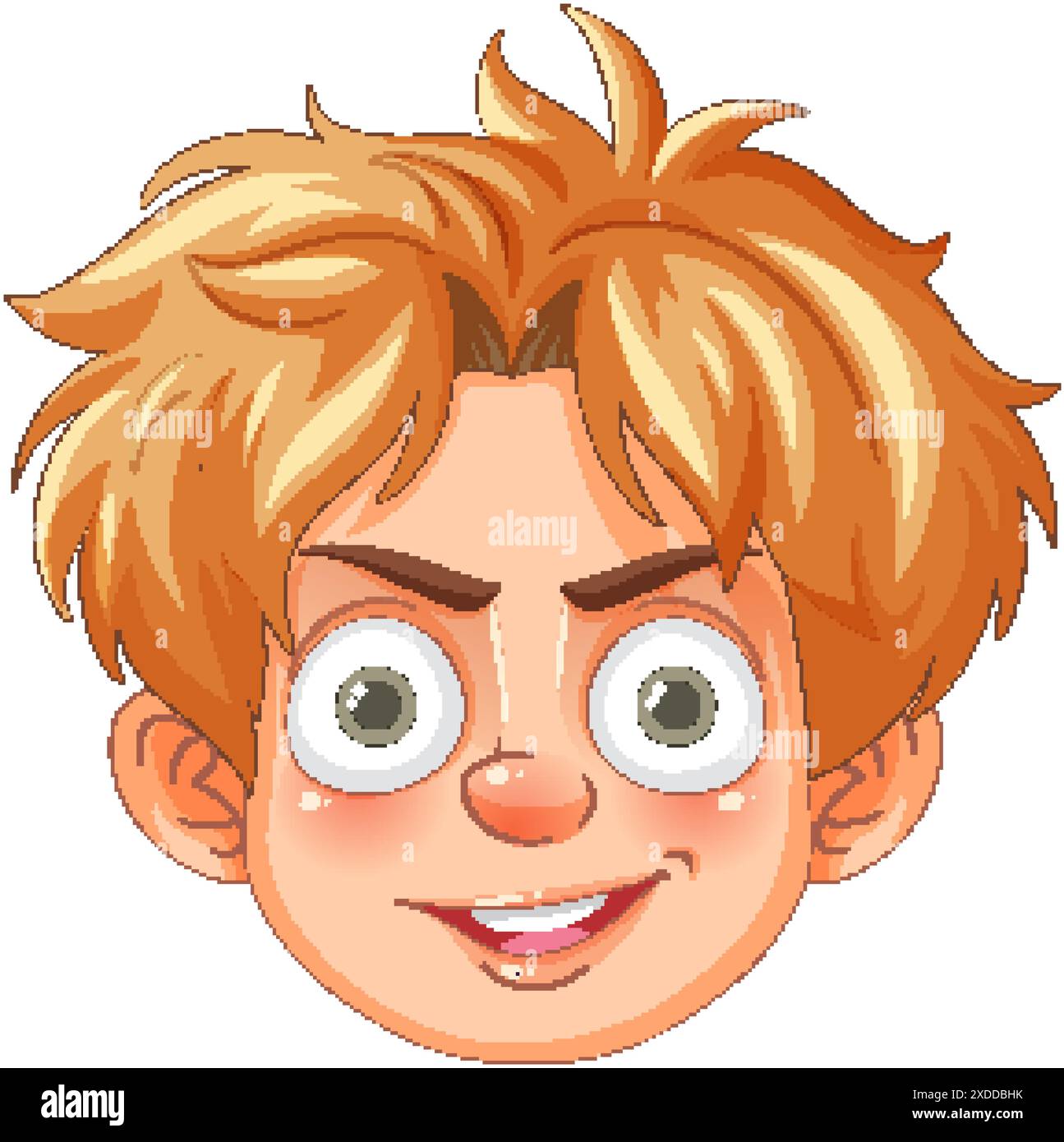 Smiling boy with expressive eyes and blonde hair Stock Vector Image ...