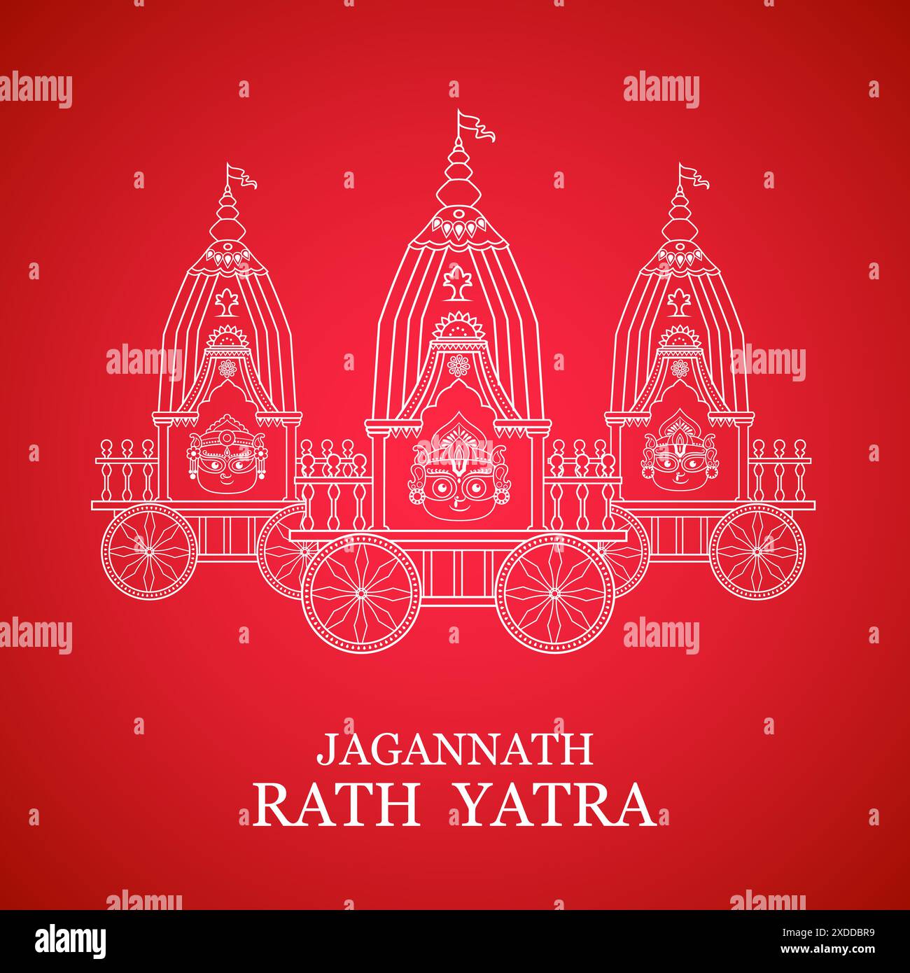 Lord Jagannath, Balabhadra and Subhadra on annual Ratha Yatra in Odisha ...