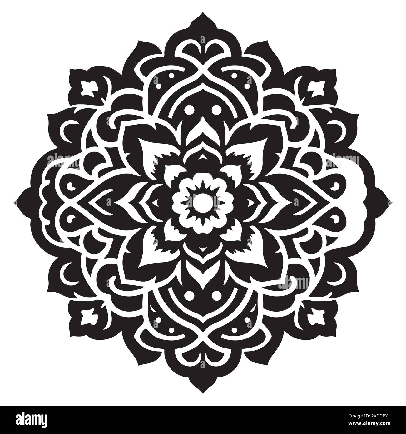 Rose mandala illustration hi-res stock photography and images - Alamy