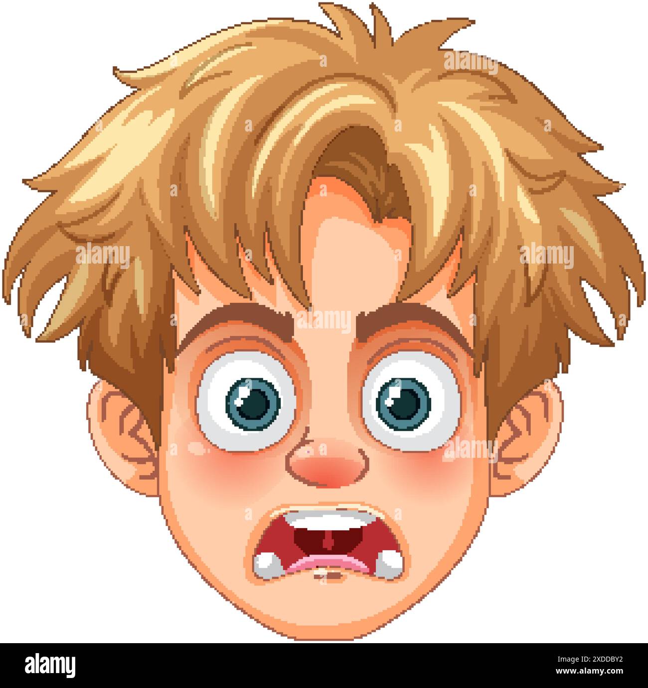 A cartoon boy with a shocked face Stock Vector Image & Art - Alamy