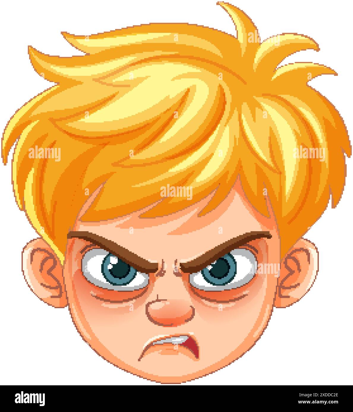 Illustration of a boy showing anger Stock Vector Image & Art - Alamy