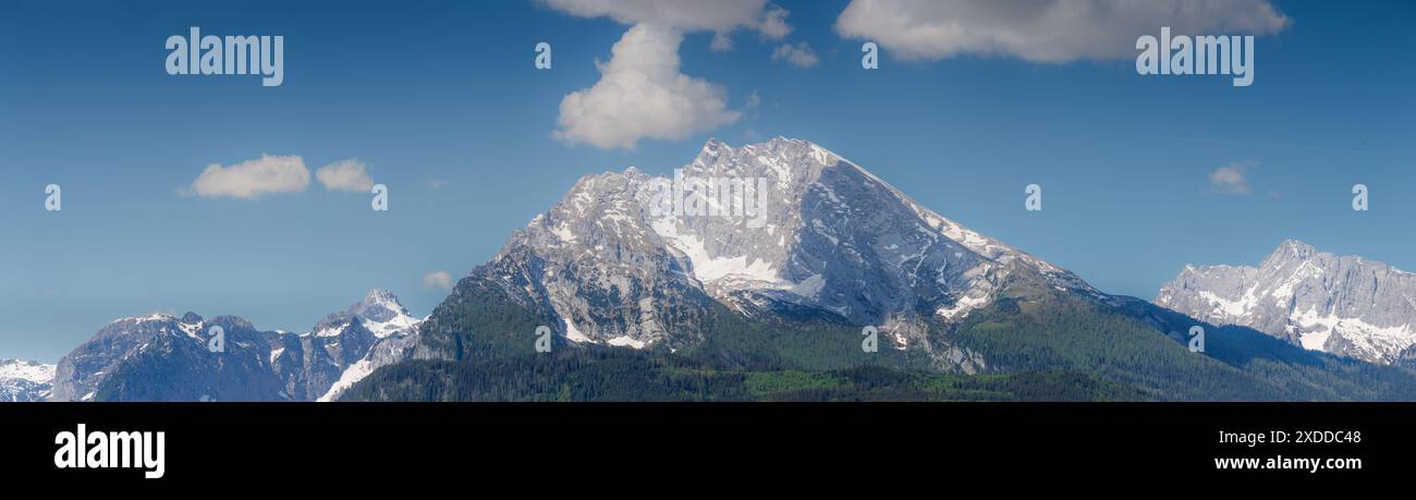 Watzmann mountain near Konigssee lake in Berchtesgaden National Park ...