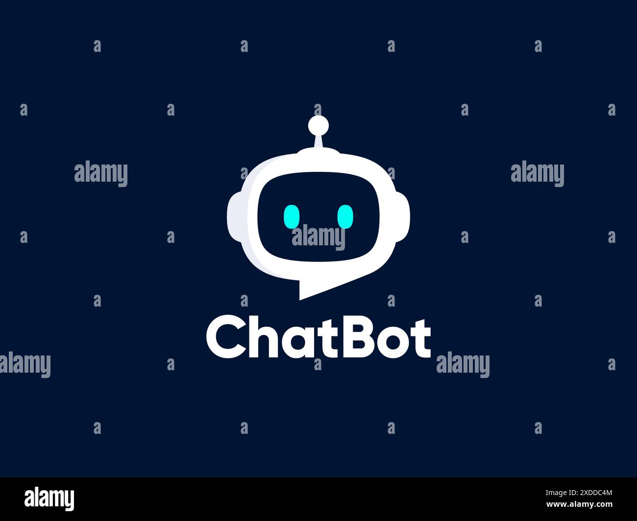 Chat Bot vector logo design concept Stock Vector Image & Art - Alamy