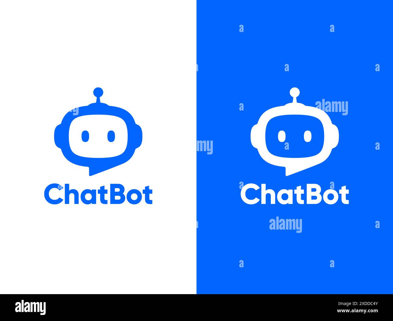Chat Bot vector logo design concept Stock Vector Image & Art - Alamy